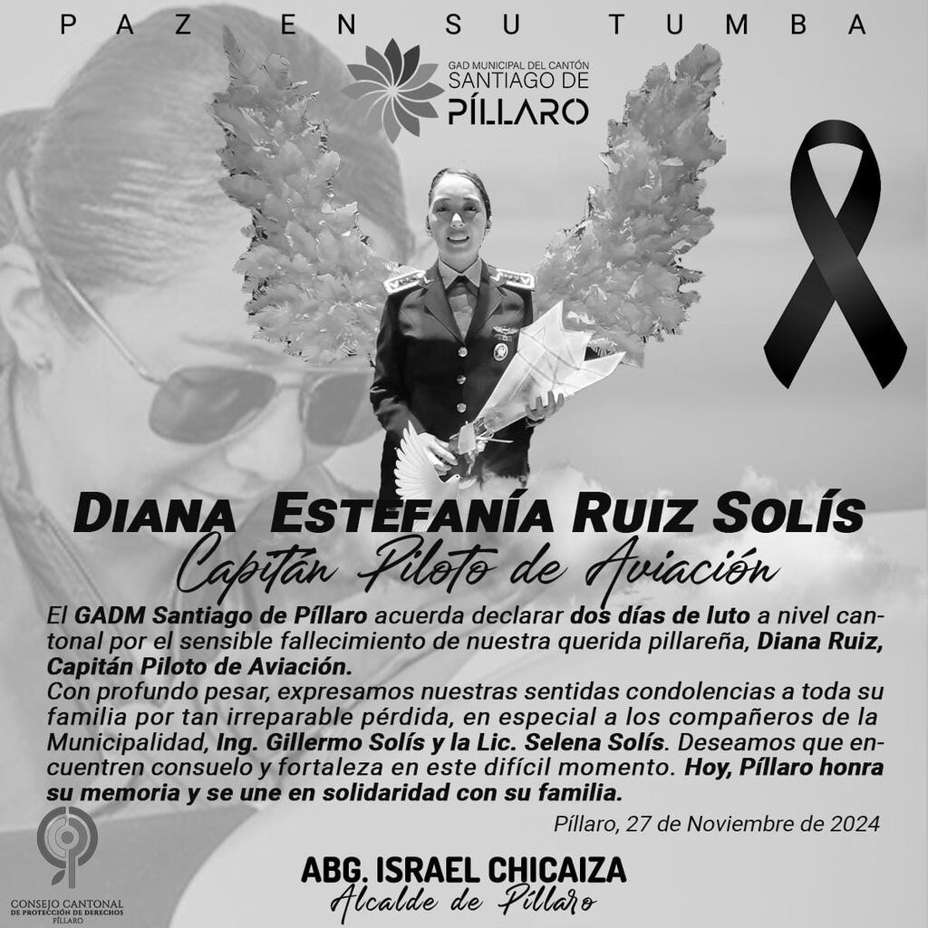 Declaran luto cantonal por el fallecimiento de Diana Ruiz – Metro Ecuador