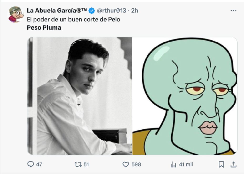 Los memes tras el radical cambio de look de Peso Pluma: “Parece el ...