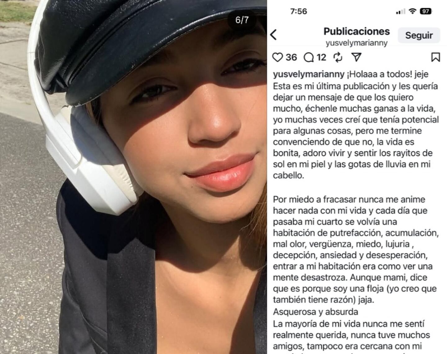Joven venezolana se quita la vida en Puebla y deja mensaje en Instagram ...