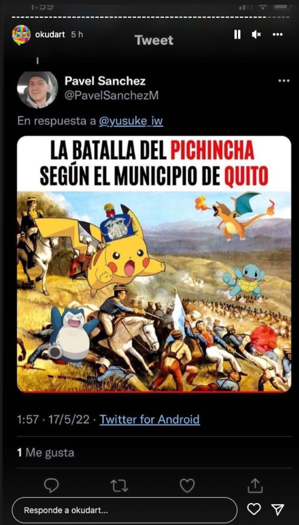 La reacción de Okuda tras los memes de Pikachu por su mural en el ...