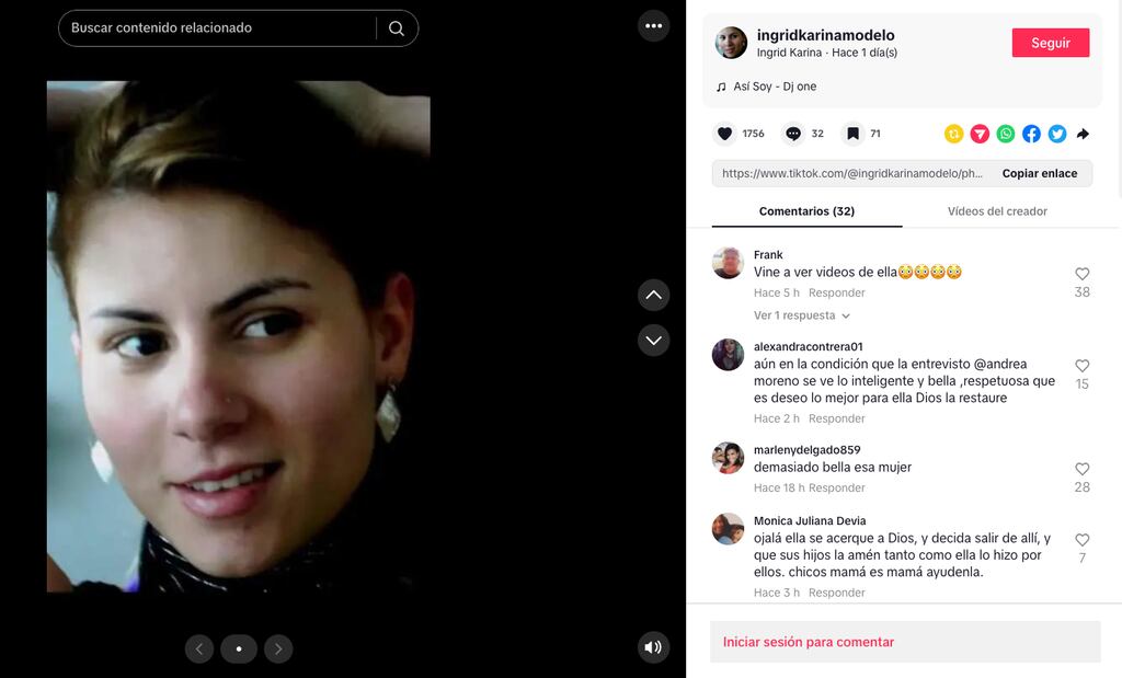 Así lucía antes Ingrid Karina, la exmodelo de Stocks Models que ahora ...