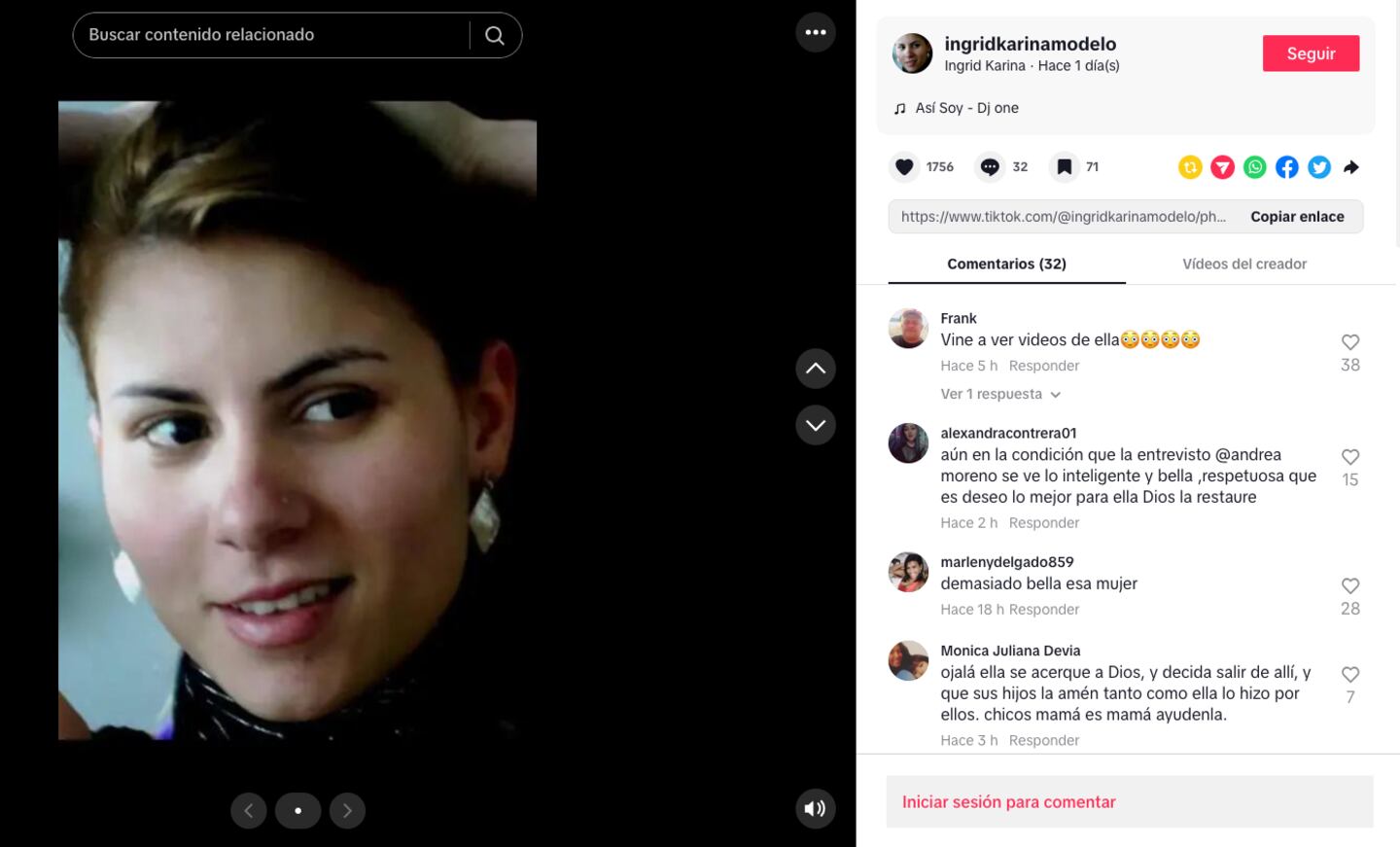 La exmodelo Ingrid Karina escapó de la rehabilitación y se está ...