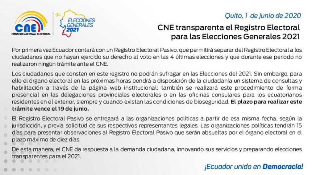 Conoce Si Pasaste Al Registro Pasivo Del Consejo Nacional Electoral