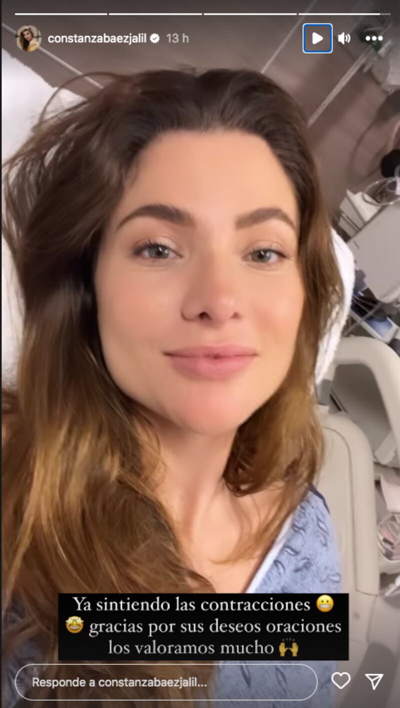 Constanza Báez se encuentra en trabajo de parto para traer al mundo a ...