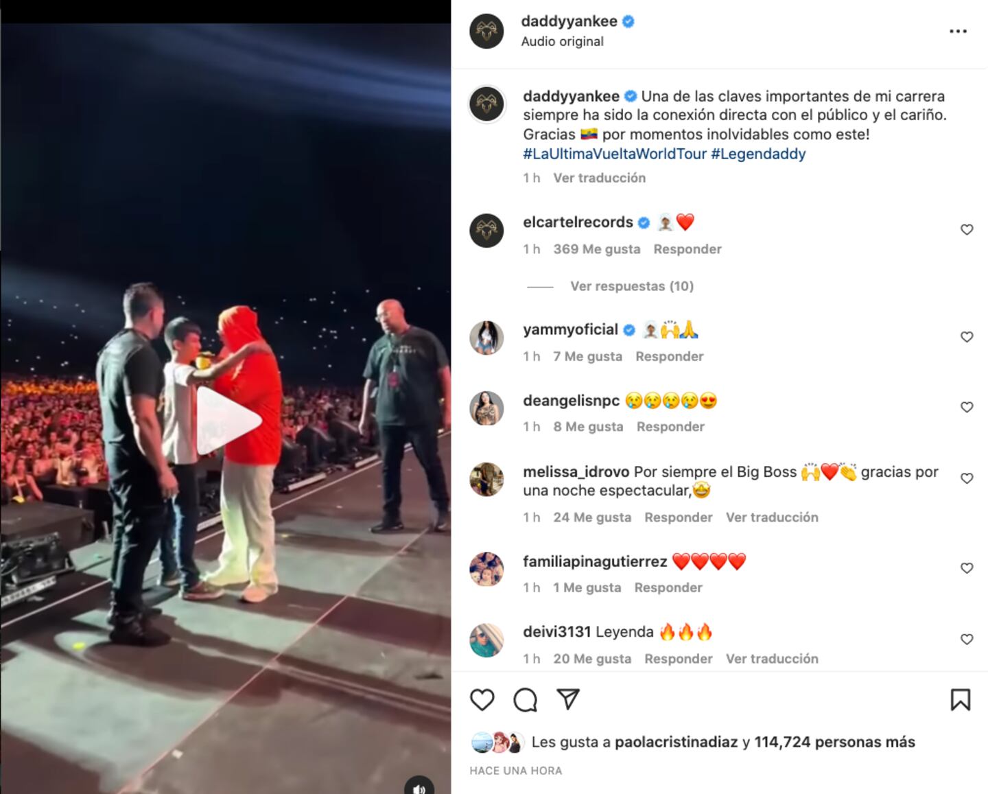 Fan se le arrodilló en pleno concierto a Daddy Yankee; así fue el ...