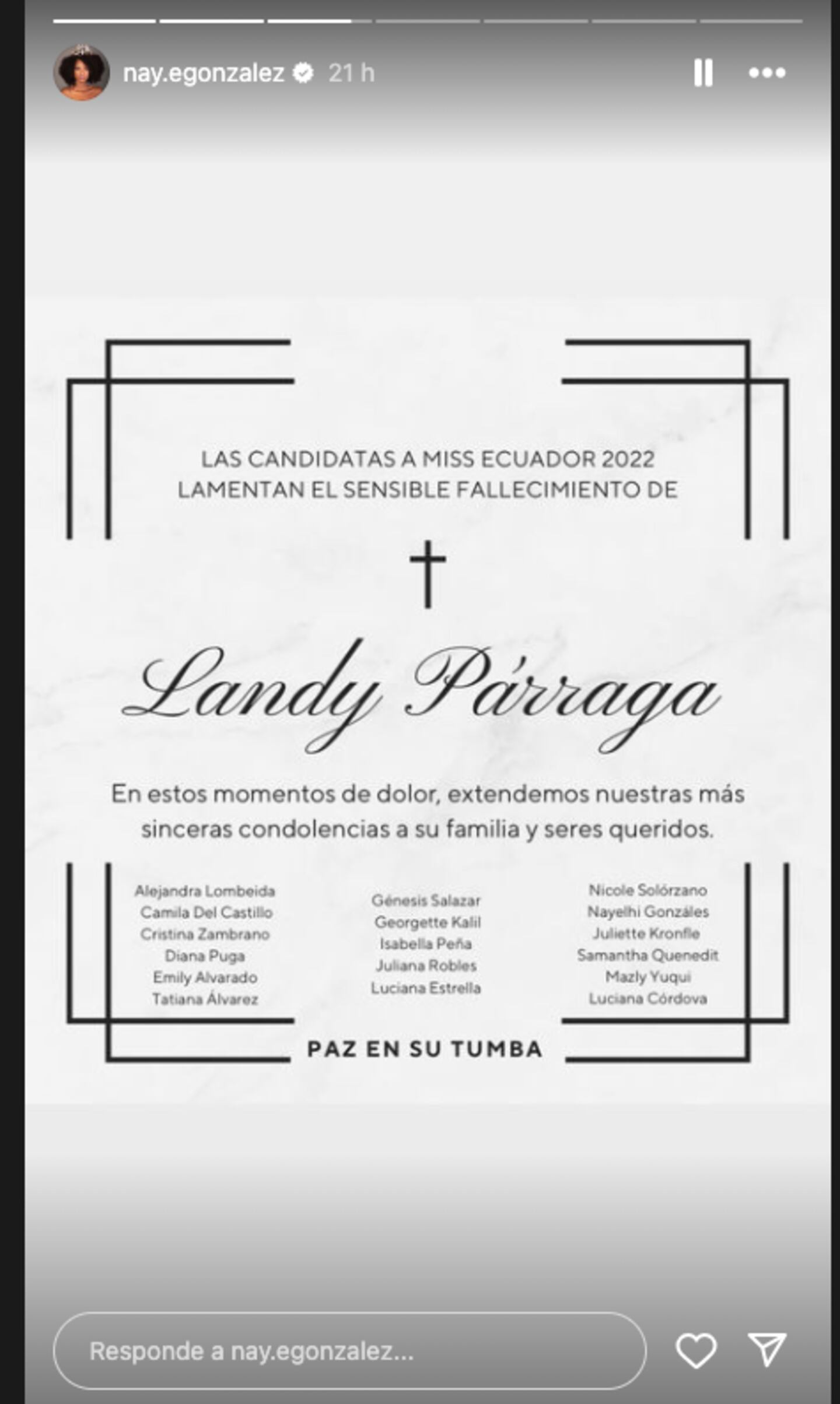 Excandidatas a Miss Ecuador despiden a Landy Párraga – Metro Ecuador